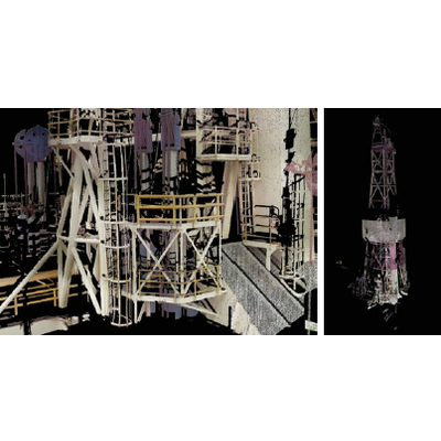 Scanning offshore drilling platforms