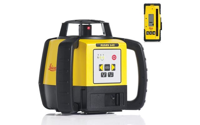 Leica Rugby 640 Red Beam Laser Level - Horizontal & Vertical 00Z600640 ...
