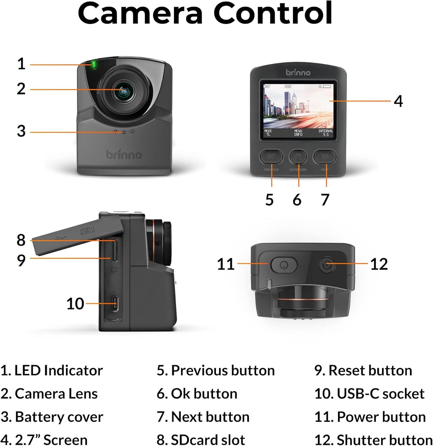 Brinno TLC2020 Time Lapse Camera ( Wall Mount Bundle ) TLC2020-M | C.R ...