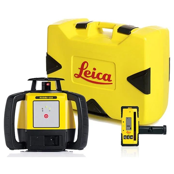Leica Rugby 610 Laser Level with Rod-Eye 140 Receiver - Alkaline ...
